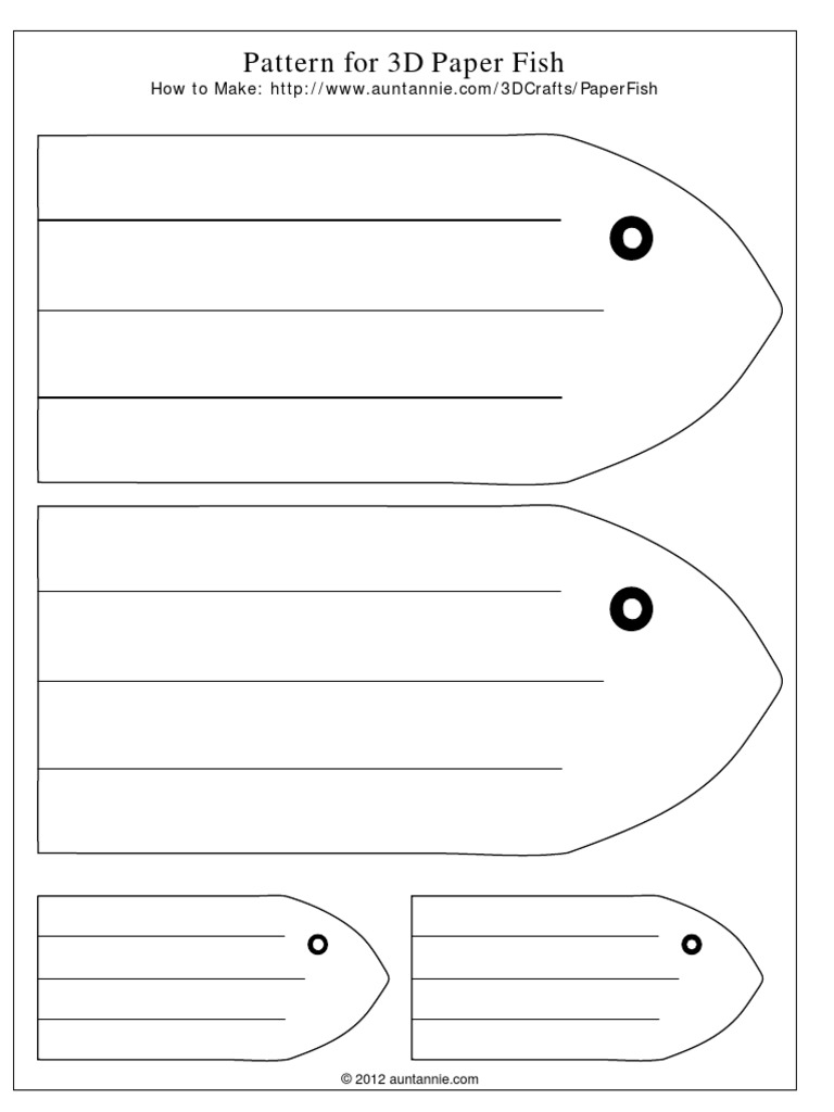 Pattern For 3D Paper Fish | PDF