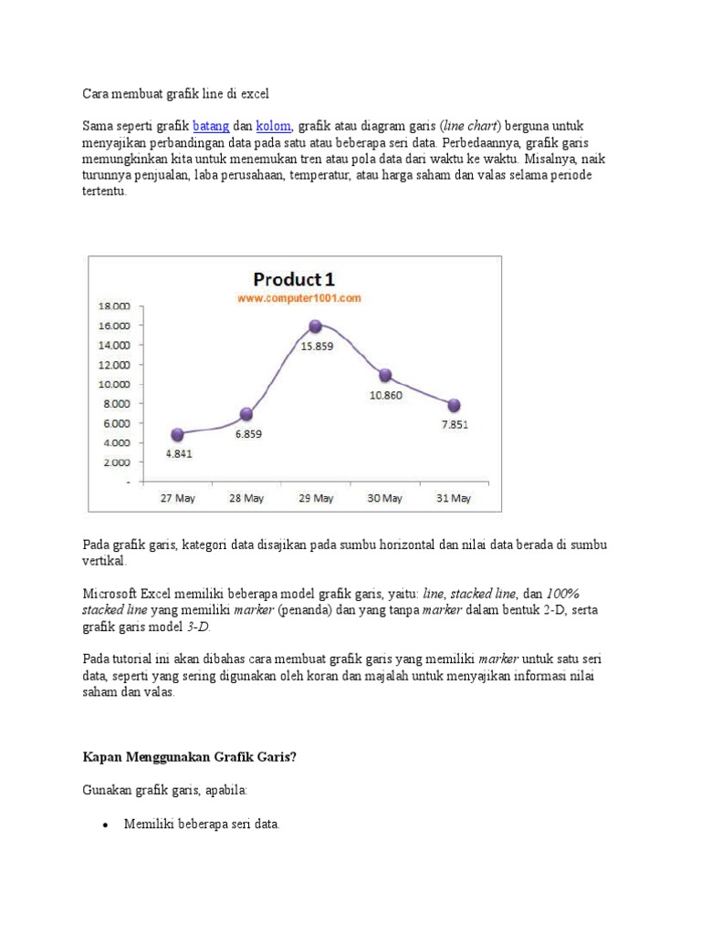Cara Membuat Grafik Line Di Excel | PDF