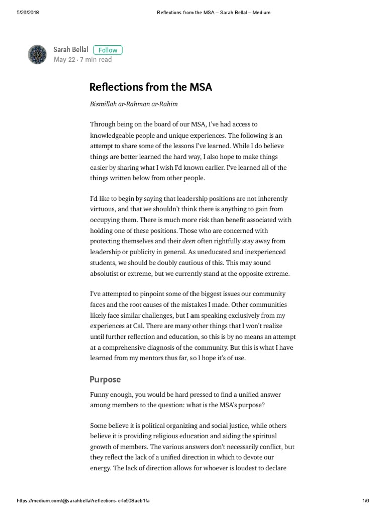 MSA Leadership and Community Challenges | PDF | Philosophical Theories ...