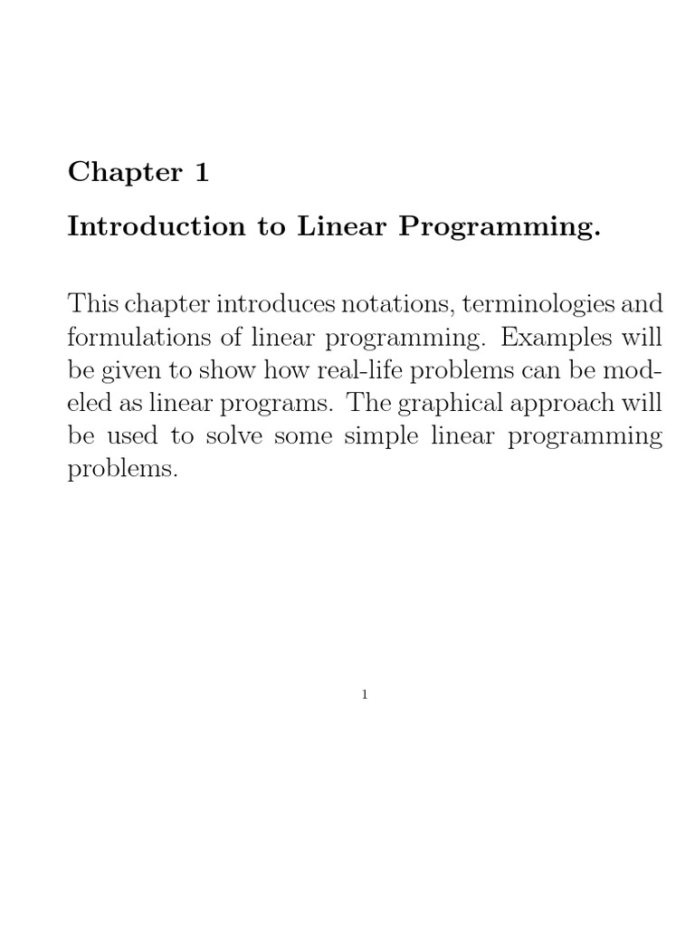 Lecture Note | PDF | Mathematical Optimization | Linear Programming