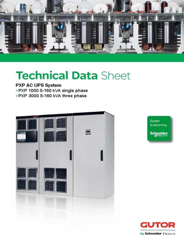 Gutor - UPS PXP Technical Data | PDF | Rectifier | Power Inverter