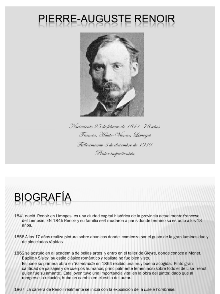 Pierre Auguste Renoir | PDF | Pierre Auguste Renoir | Arte francés