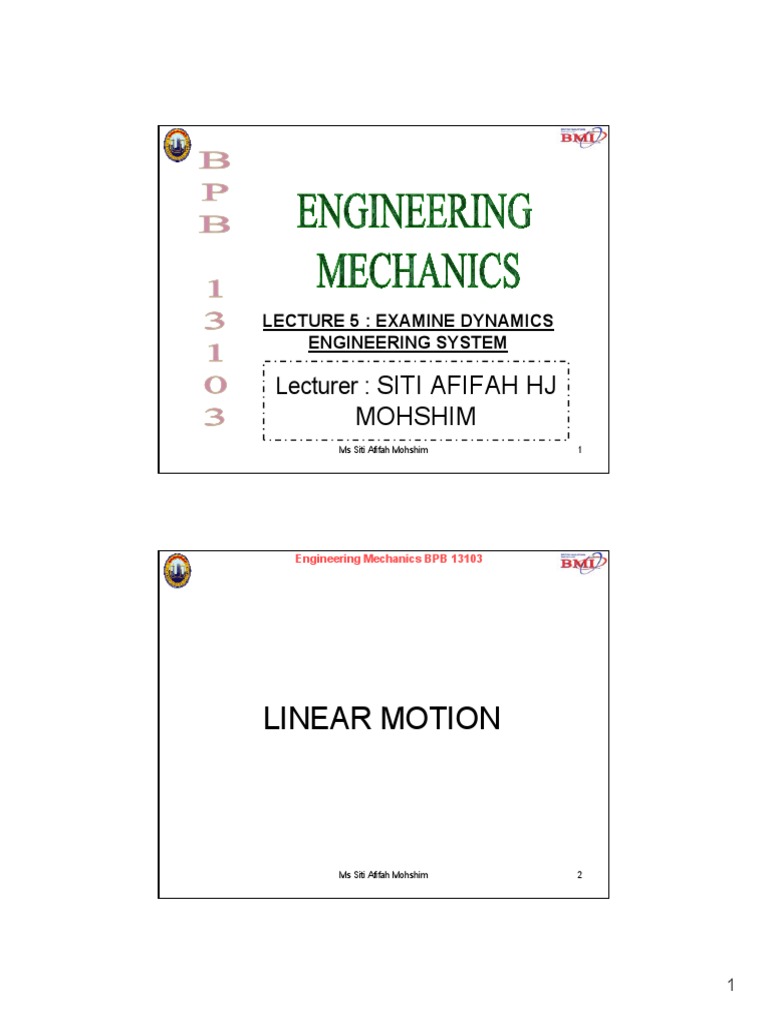 Lec - 05 - (Linear Angular Motion) | PDF | Velocity | Acceleration