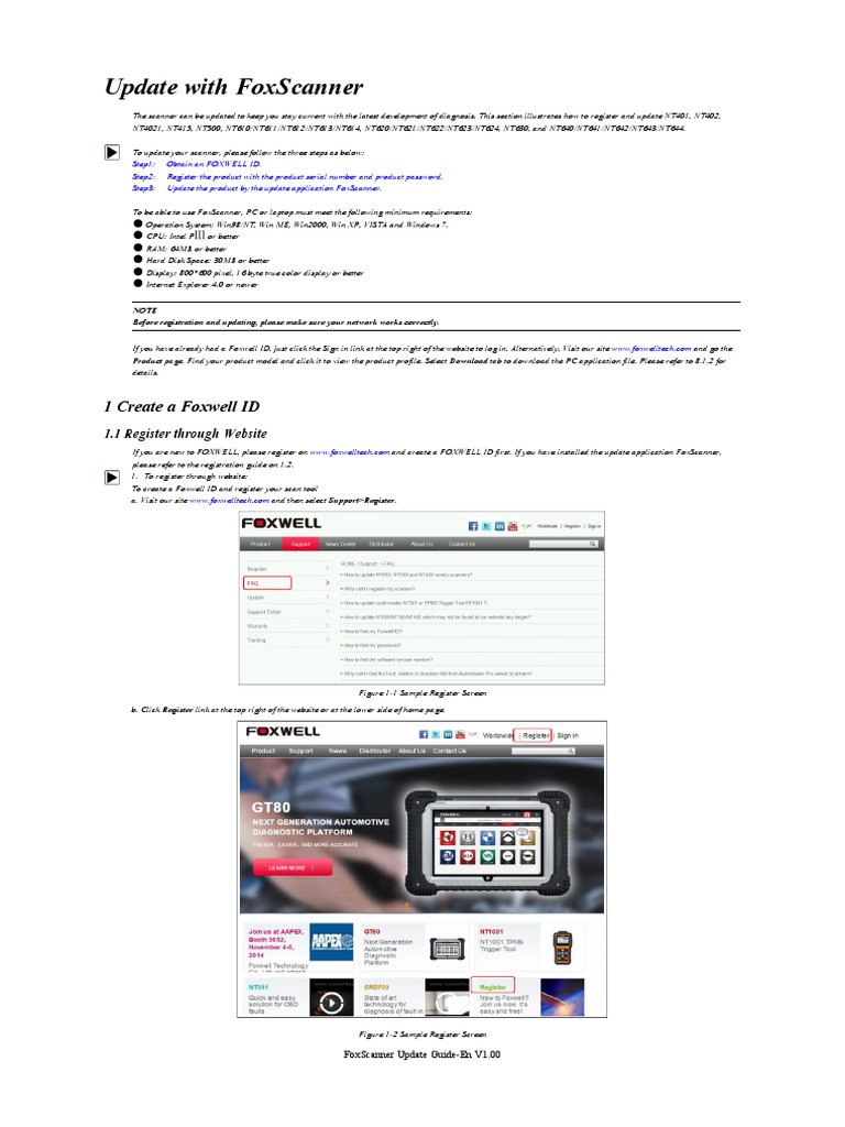 FoxScanner+Update+Guide+EN V1.00 | PDF | Windows 2000 | Personal Computers