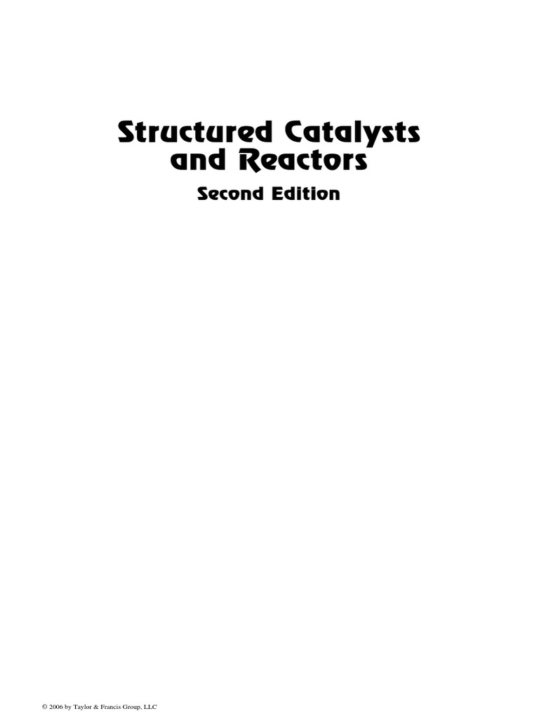 Structured Cataalists and Reactors Ceramic Catalist | PDF | Catalysis ...