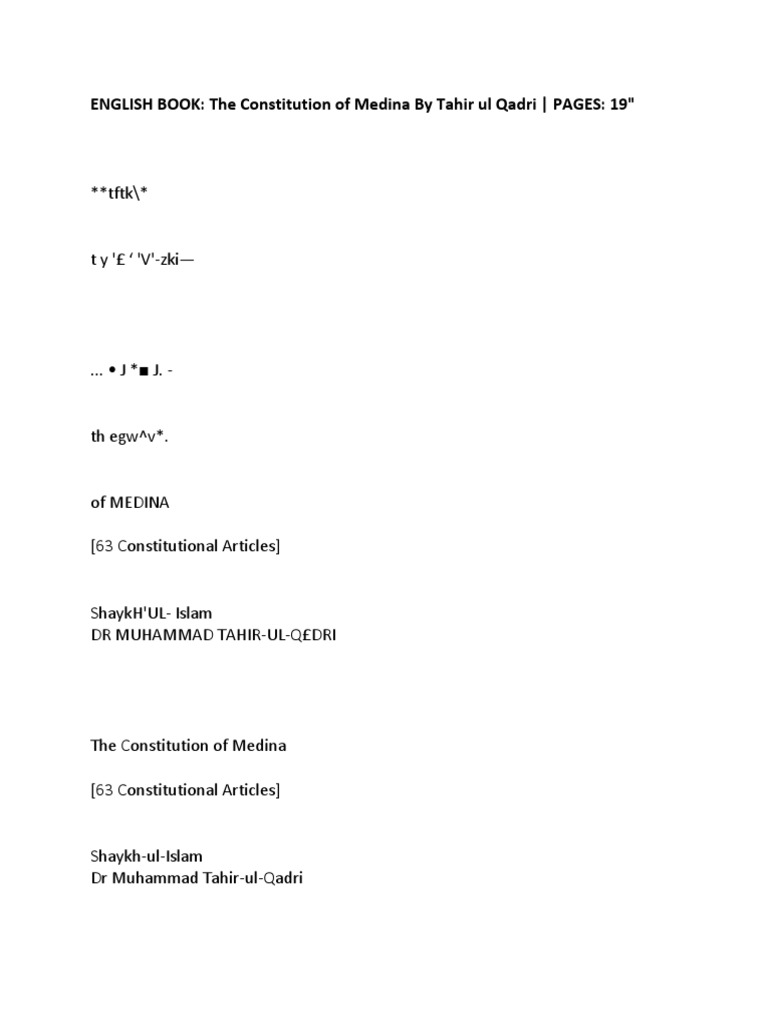 English Book-Charter of Medina P26 | PDF | Medina | Muhammad
