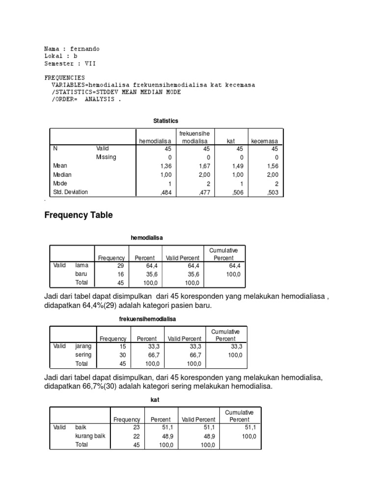 Frequency Table: Statistics | PDF