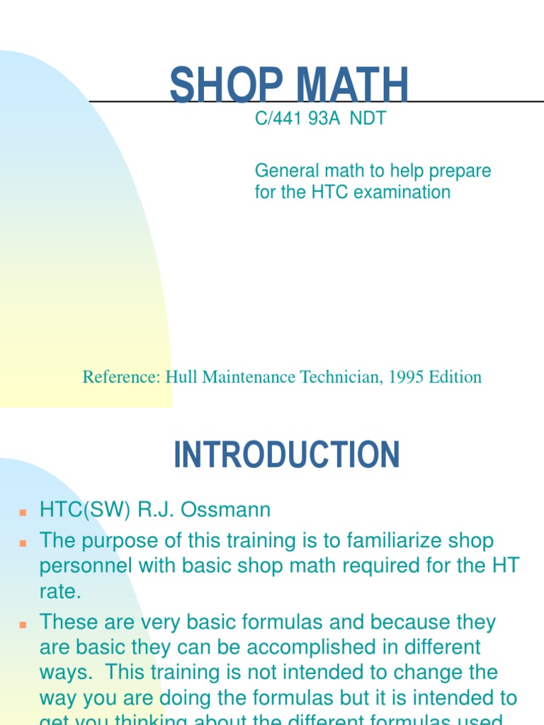 HT Math | PDF | Volume | Area