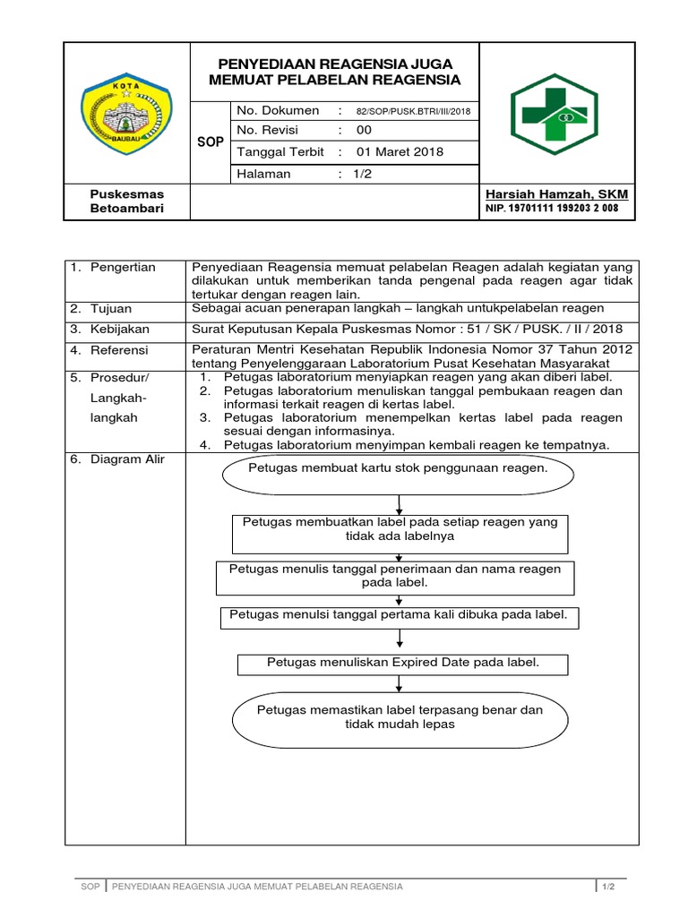 Penyediaan Reagensia Juga Memuat Pelabelan Reagensia | PDF