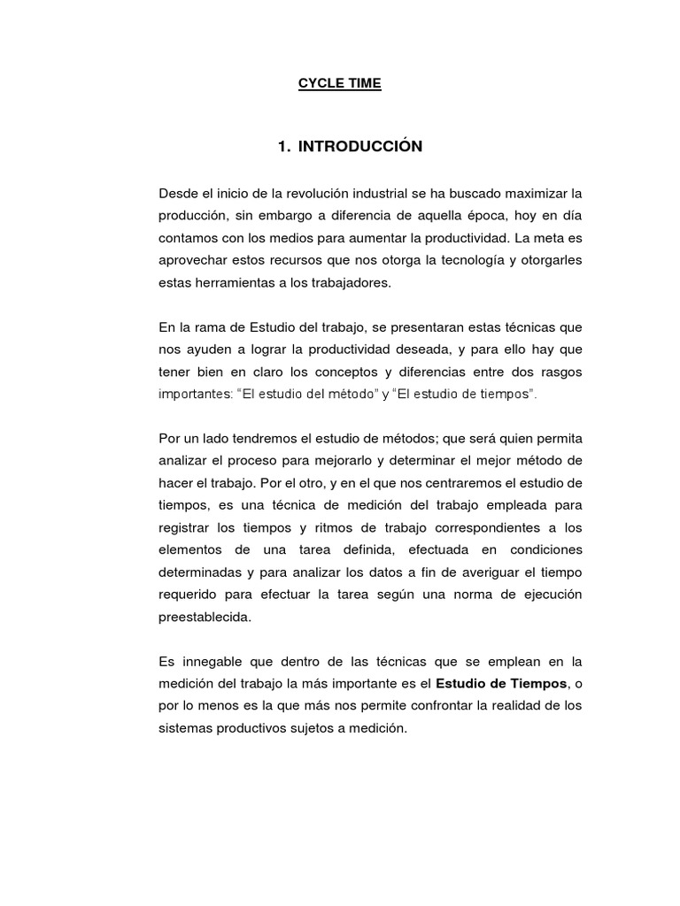 Cycle Time | PDF | Measurement | Computing And Information Technology