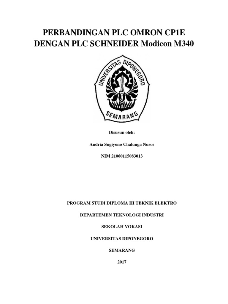 Perbandingan PLC Omron Cp1e Dengan PLC Schneider Modicon m340 | PDF ...