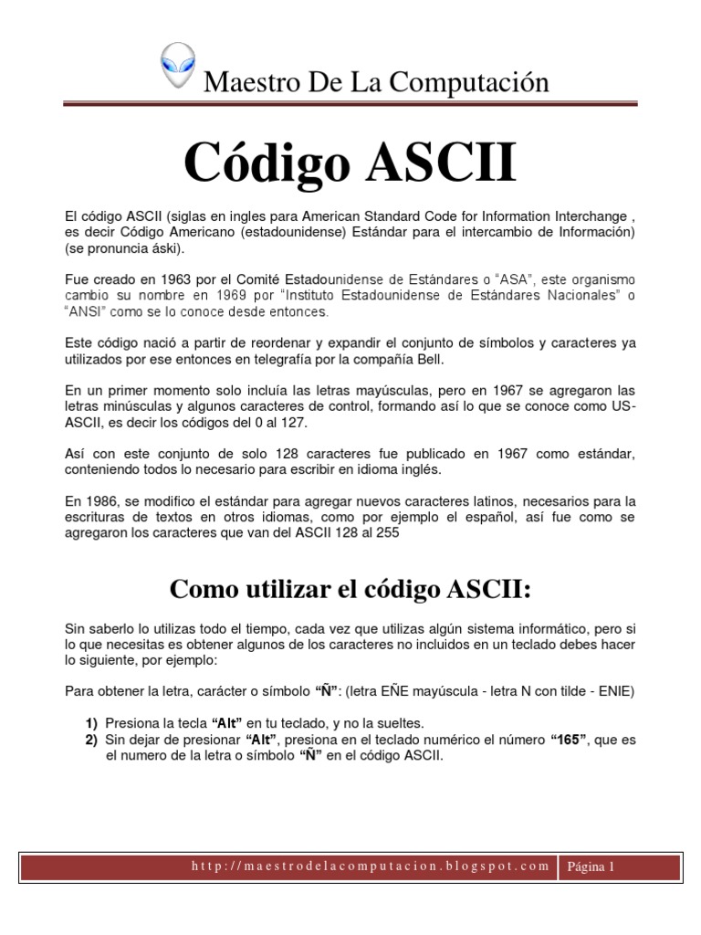 Codigo Ascii | PDF
