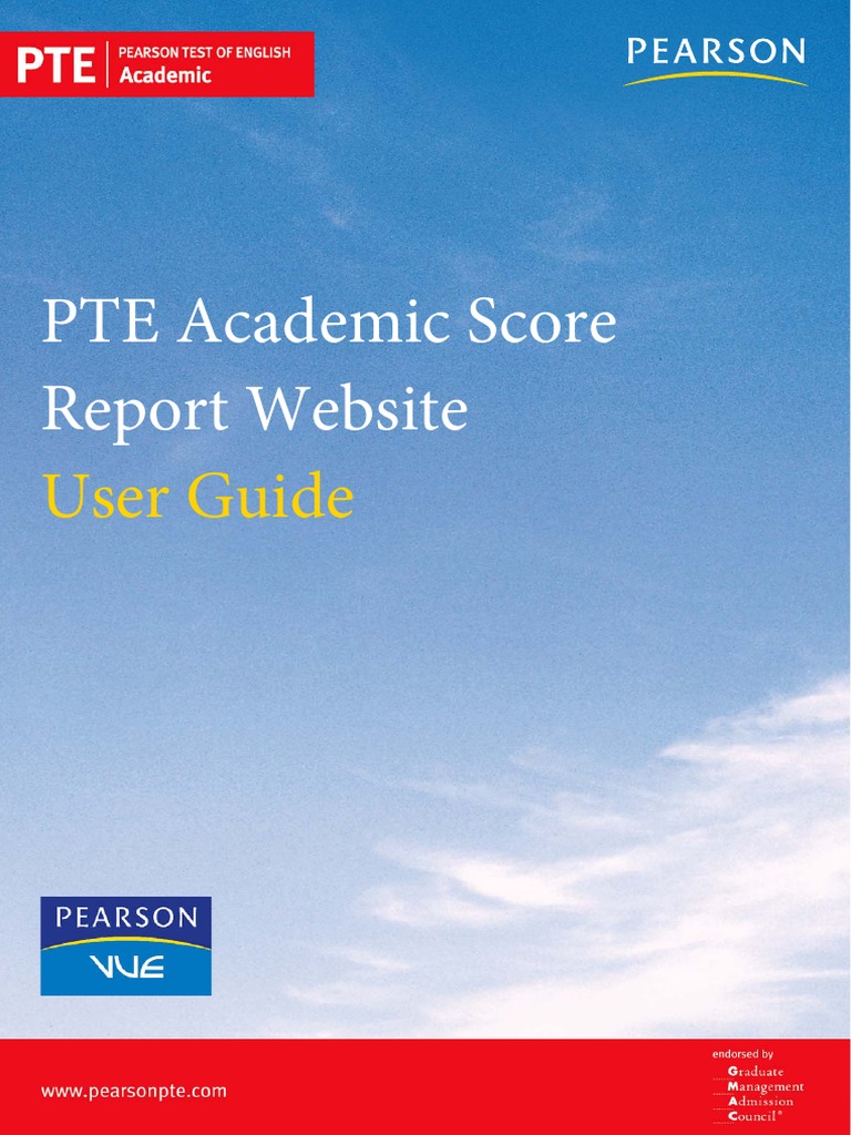 PTE Academic Score Report Website User Guide | PDF | Websites | User ...