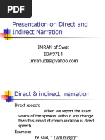 Narration Rules | PDF | Perfect (Grammar) | Grammatical Tense