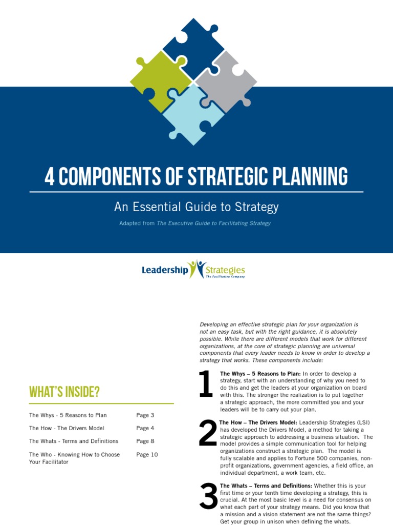 Strategic Planning: 4 Key Components | PDF | Strategic Management ...