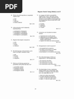 MT Level II Magnetic Particle Questions | PDF | Magnetism | Ferromagnetism