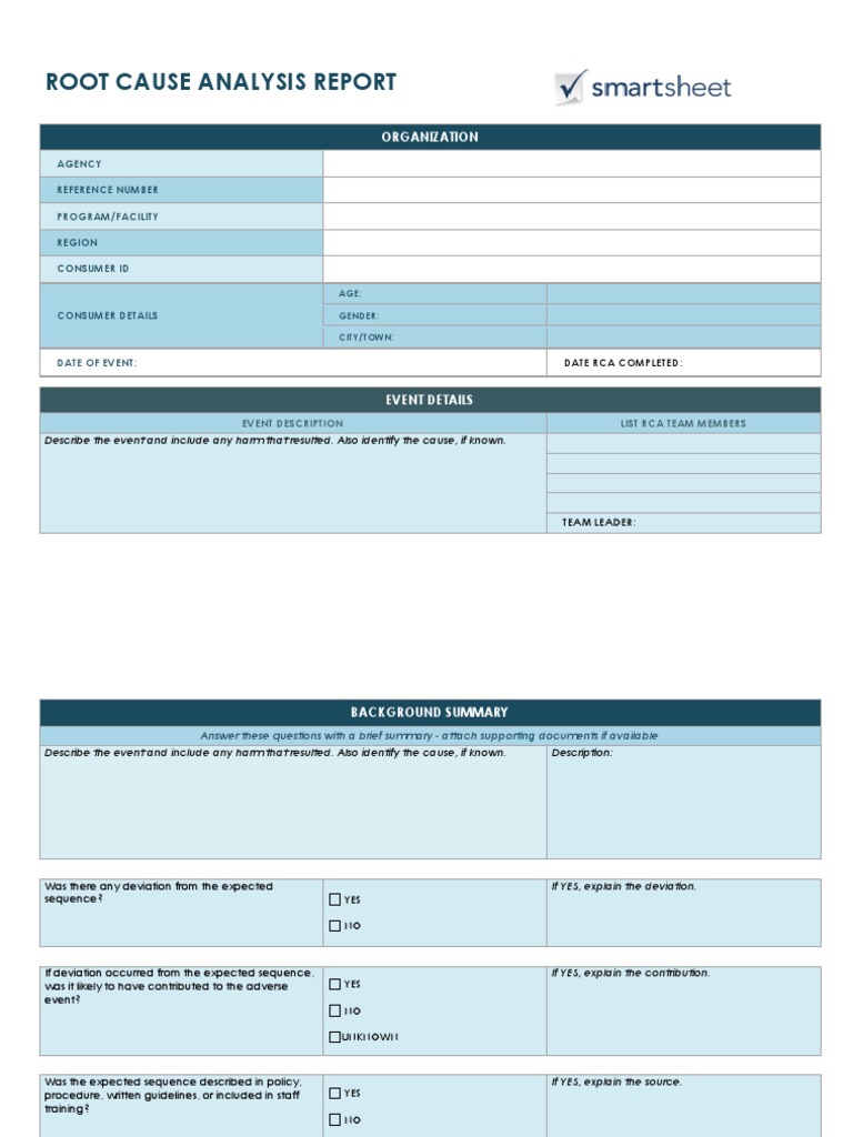 IC Root Cause Analysis Template | PDF | Risk | Business