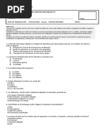 Prueba Unidad 1 Estructura y Funcion de Los Seres Vivos | PDF