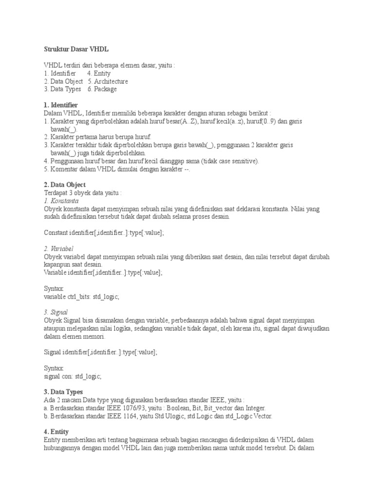 Struktur VHDL | PDF