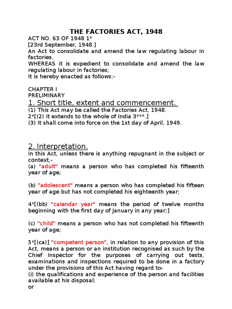 The Factories Act | PDF | Belt (Mechanical) | Machines
