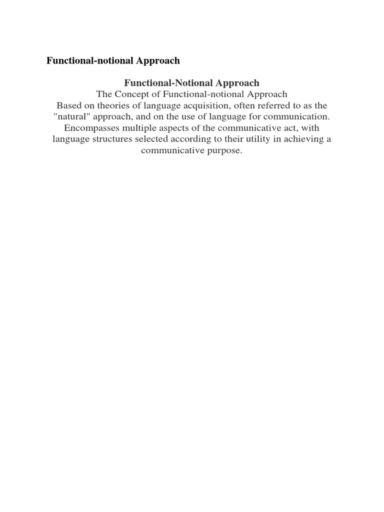 Functional Notional Approach | PDF | Grammatical Number | Language Education