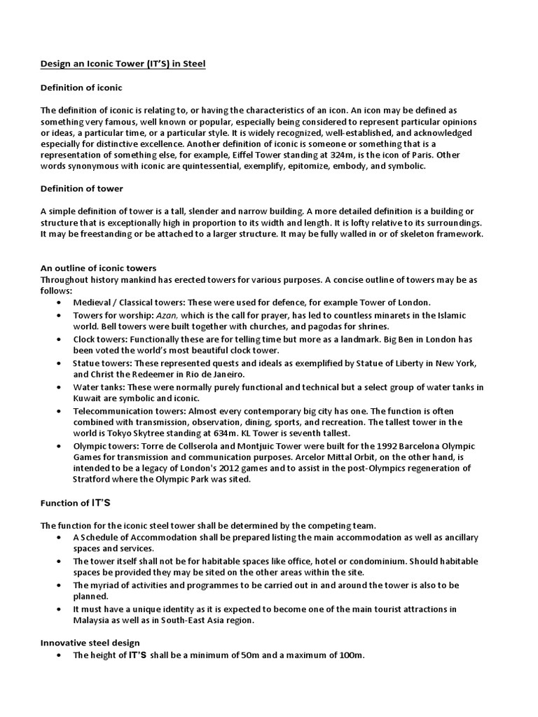 Iconic Steel Tower | PDF | Tower | Truss