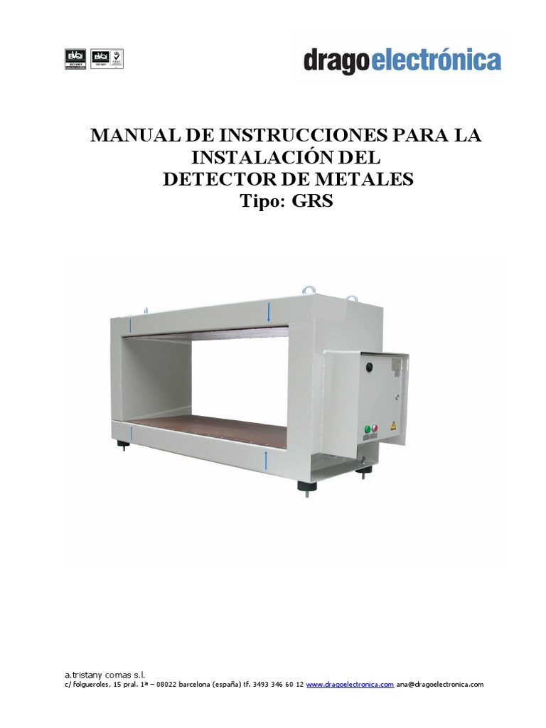Manual Español Detector de Metales | PDF | Relé | Rieles