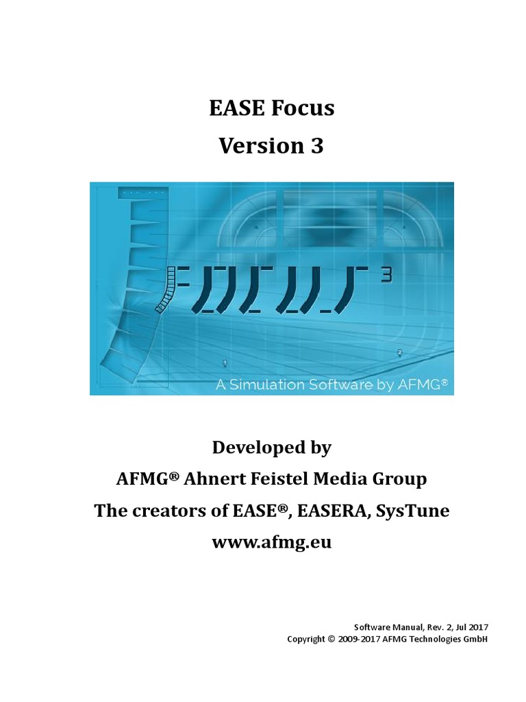 EASE Focus 3 User's Guide | PDF | Loudspeaker | Software