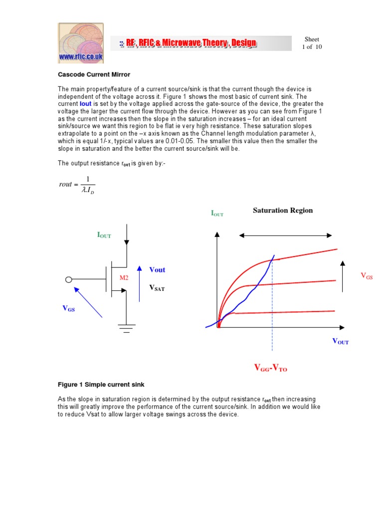 CMOS Cascode Current Mirror | Field Effect Transistor | Electronic Circuits