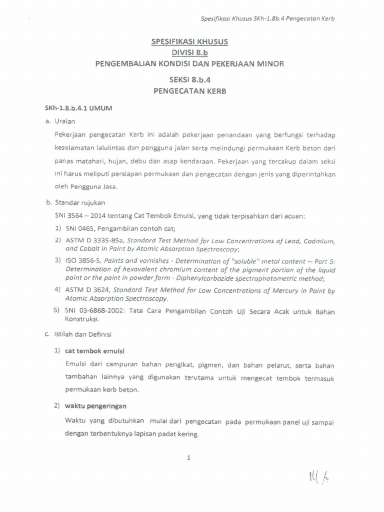 Skh-1 8 B 4 Penyampaian Pengecatan Kerb | PDF
