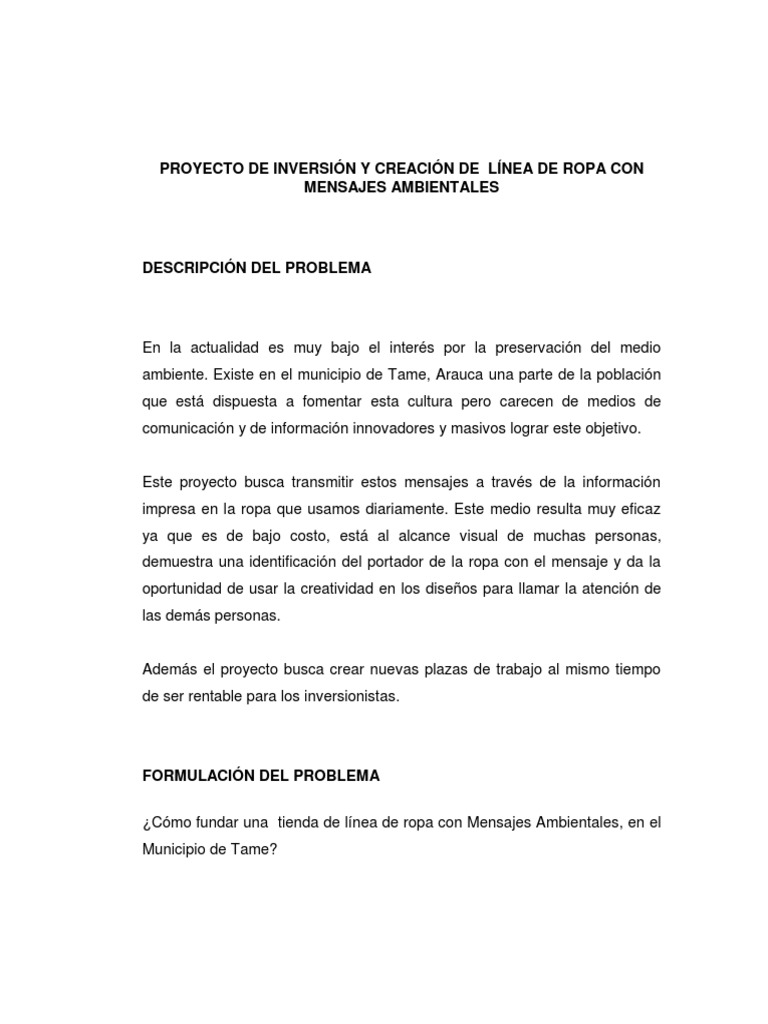 Ropa con Mensajes Ambientales en Tame | PDF | Calidad (comercial ...