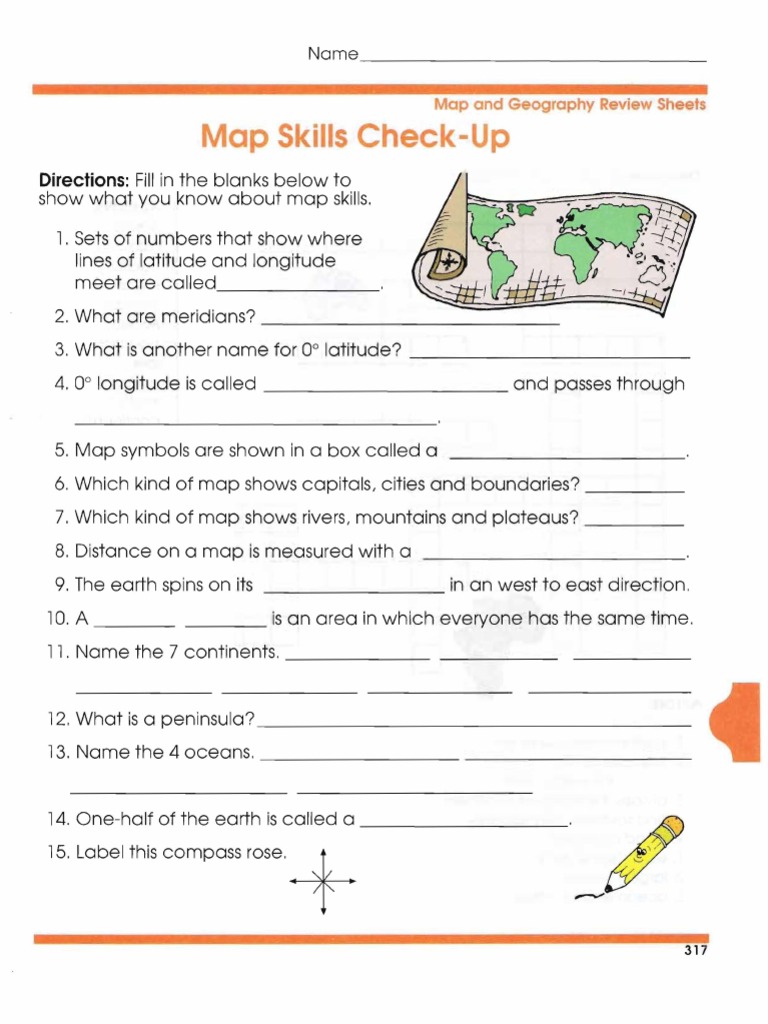 Global Geography Worksheets 7 Review | Longitude | Latitude