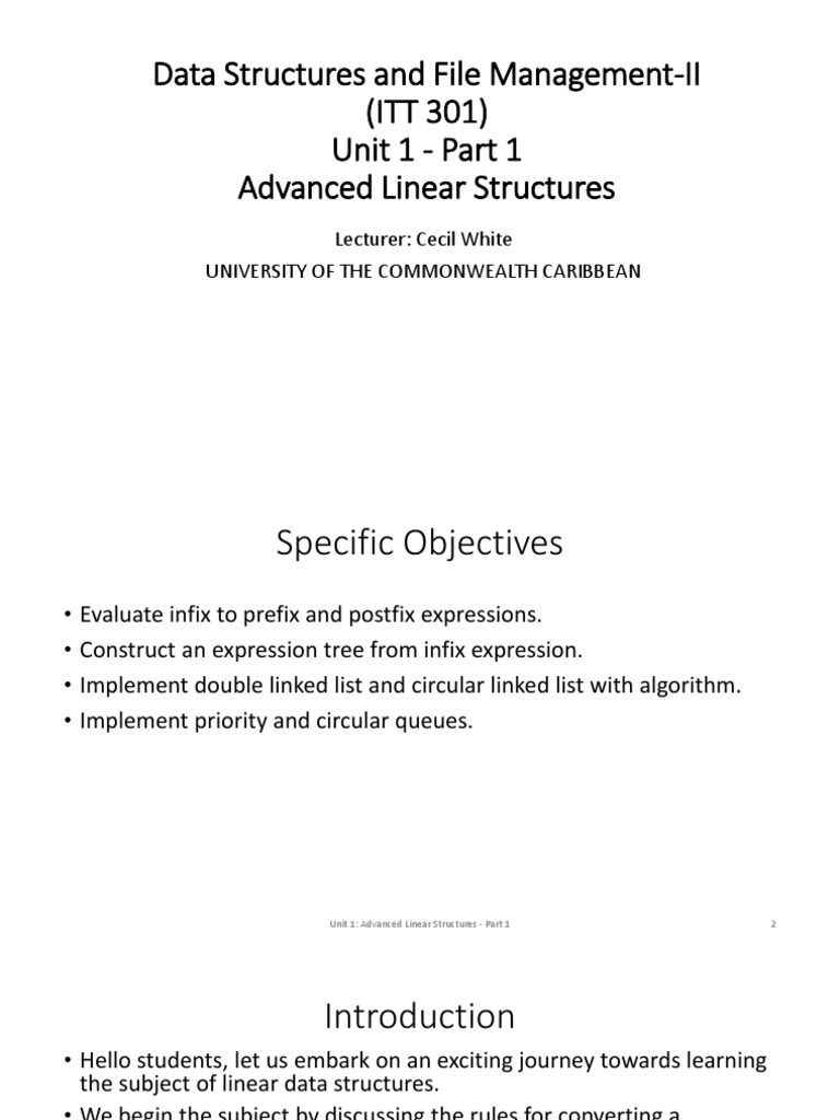 DataStructure FileMgt Unit 1 Part 1 | PDF | Algorithms And Data ...