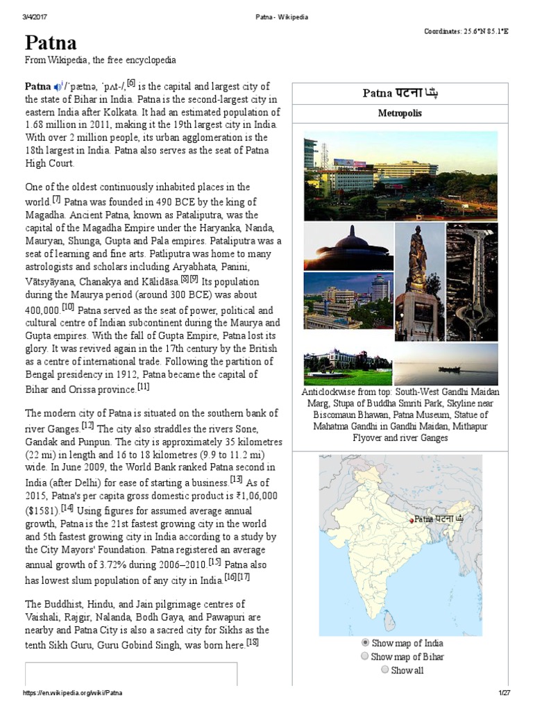 Patna - Wikipedia PDF | PDF | Sikhism