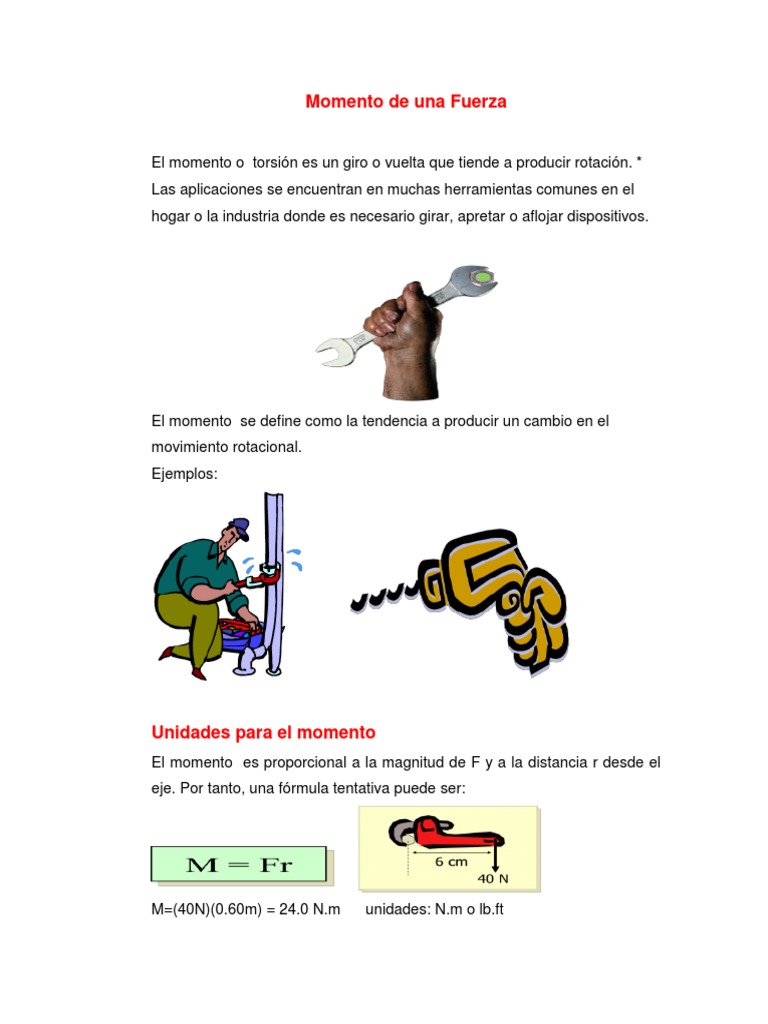 Momento de Una Fuerza | PDF | Vector Euclidiano | Rotación