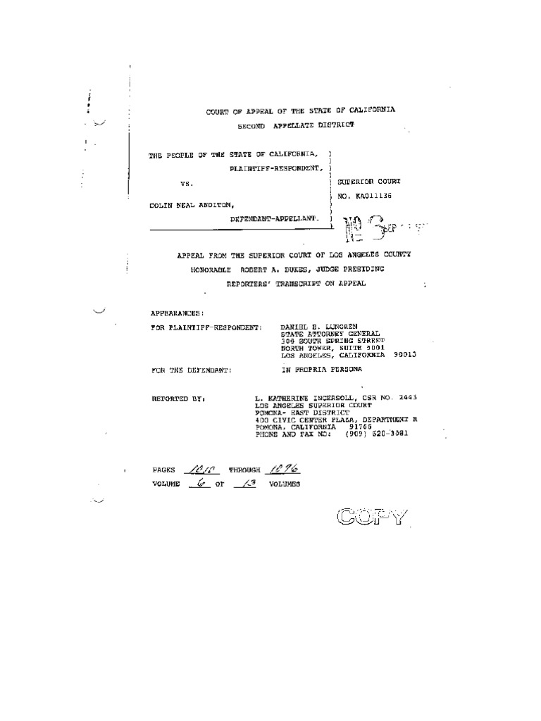 Trial Transcripts, Volume 6 | PDF