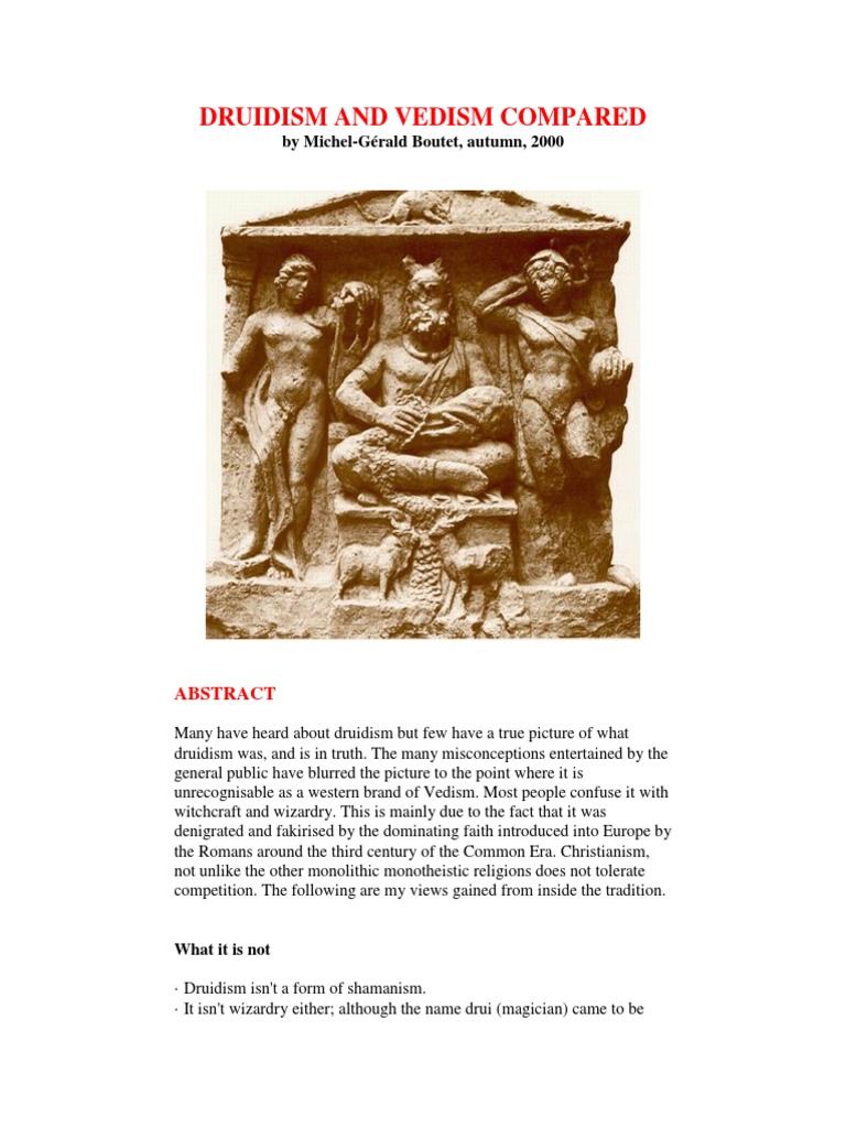 Druidism and Vedism Compared | PDF | Deities | Vedas