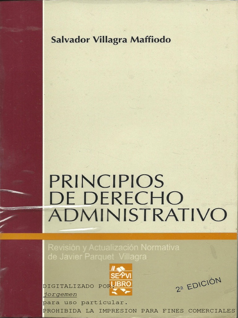 Salvador Villagra Maffiodo Principios de Derecho Administrativo X ...