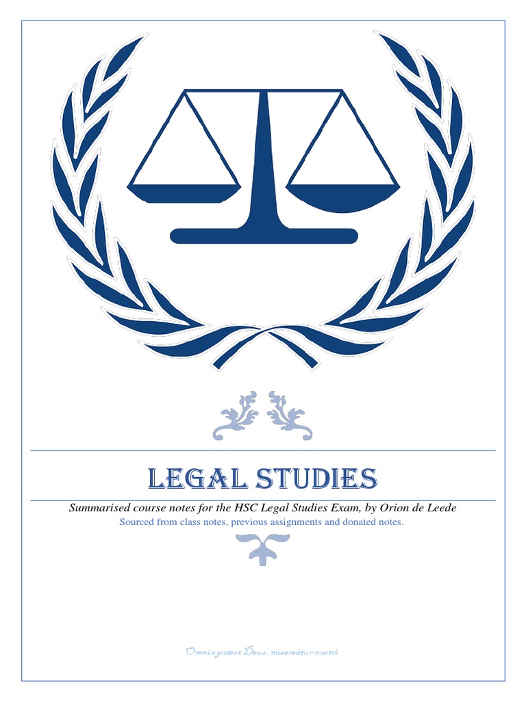 Legal Studies: Summarised Course Notes For The HSC Legal Studies Exam ...
