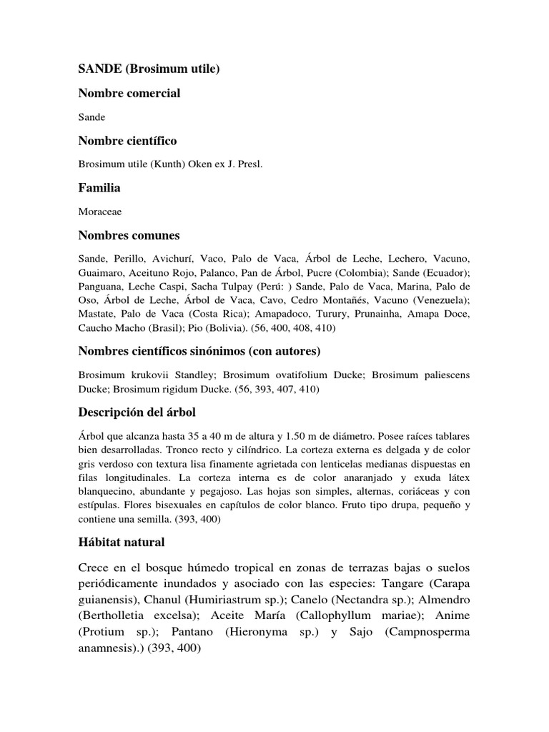 Características y Usos del Árbol Sande | PDF | Arboles | Plantas