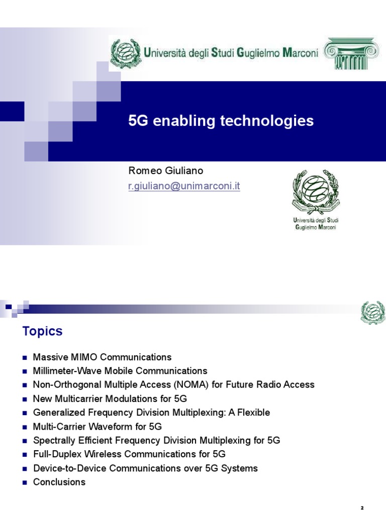 5g Enabling Technologies | PDF | Orthogonal Frequency Division Multiplexing | Mimo