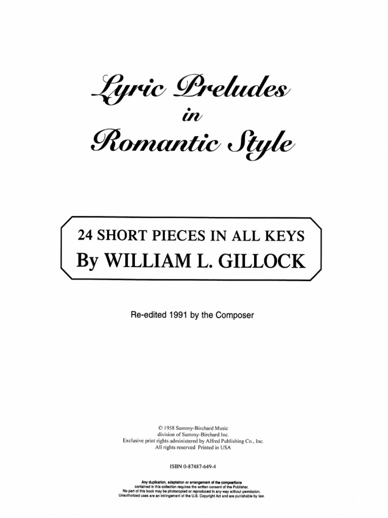 Preludes - William Gillock PDF | PDF