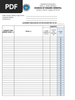Material Movement Tracking Sheet | PDF
