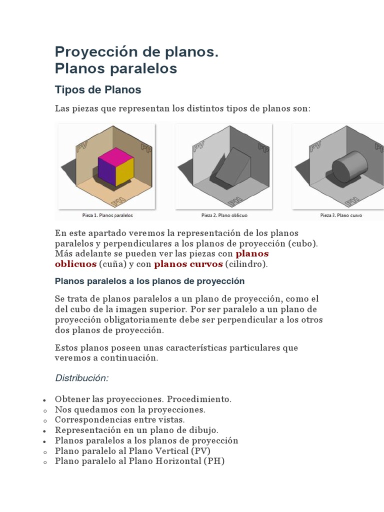Proyección de Planos | PDF | Geometria plana) | Dibujo