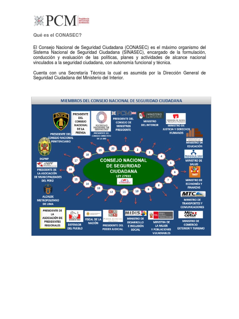 Que Es El Conasec | PDF | Gobierno | Esfera pública