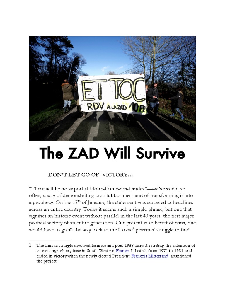 The ZAD Will Survive - Zad For Ever | PDF | Ownership | Agriculture