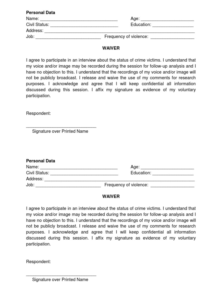 Crime Victim Interview Form | PDF