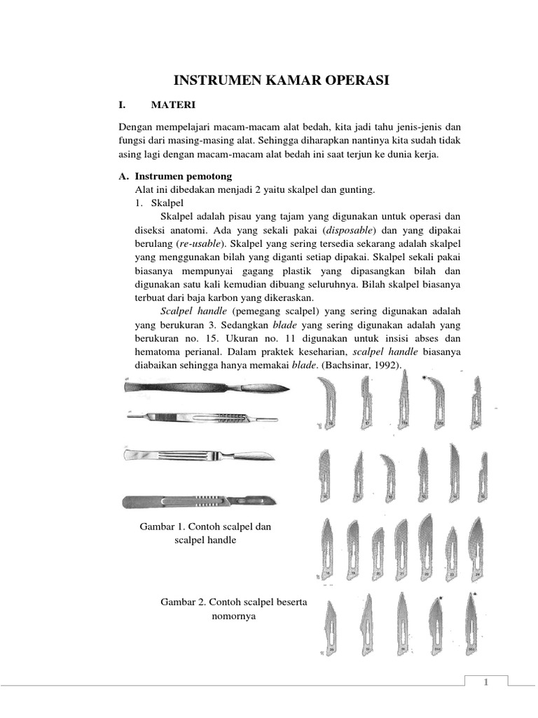 Instrumen Kamar Operasi | PDF