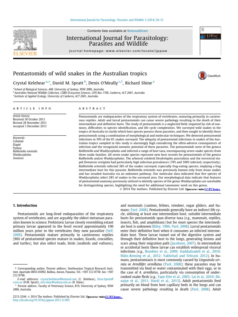 International Journal For Parasitology: Parasites and Wildlife | PDF ...