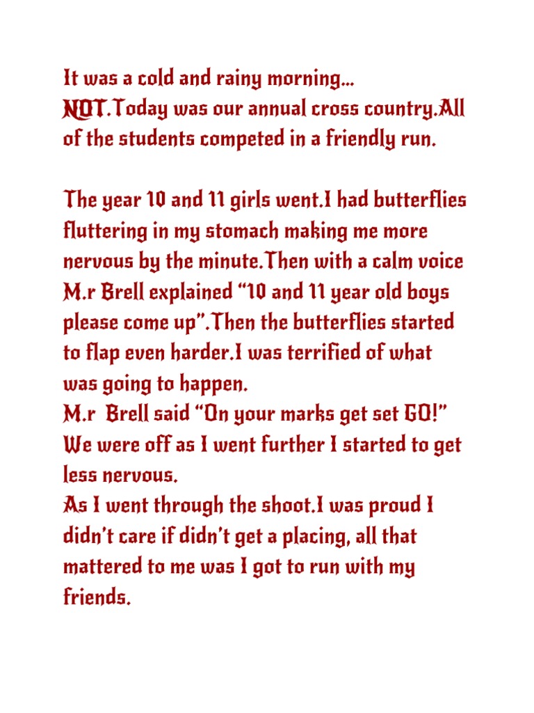 Our Cross Country | PDF | Sports & Recreation